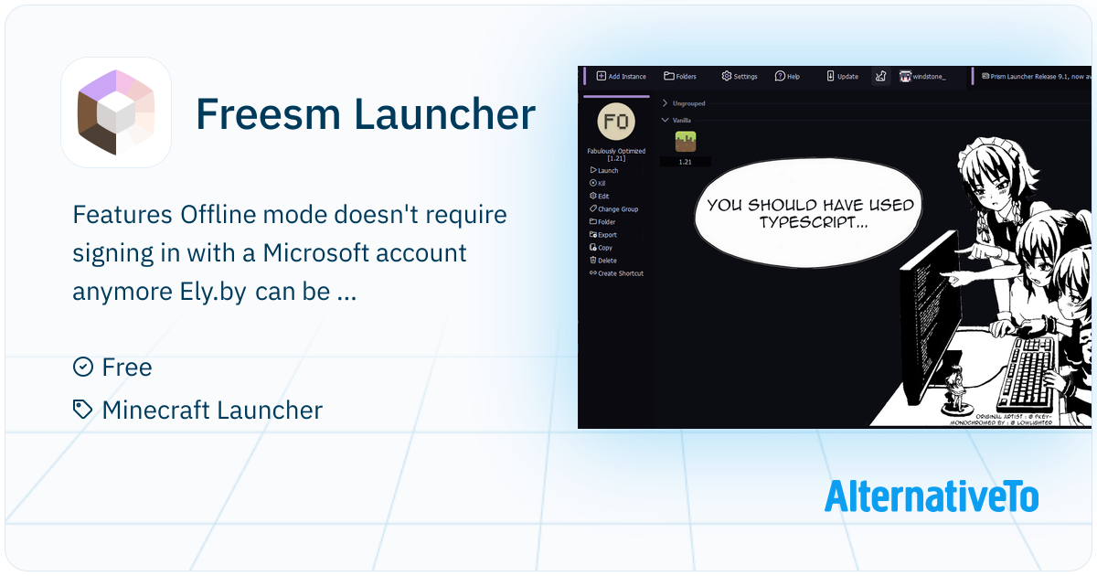 Freesm Launcher: A Prism Launcher fork that removes offline account ...