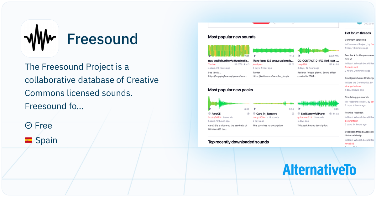 Freesound: The Freesound Project is a collaborative database ...