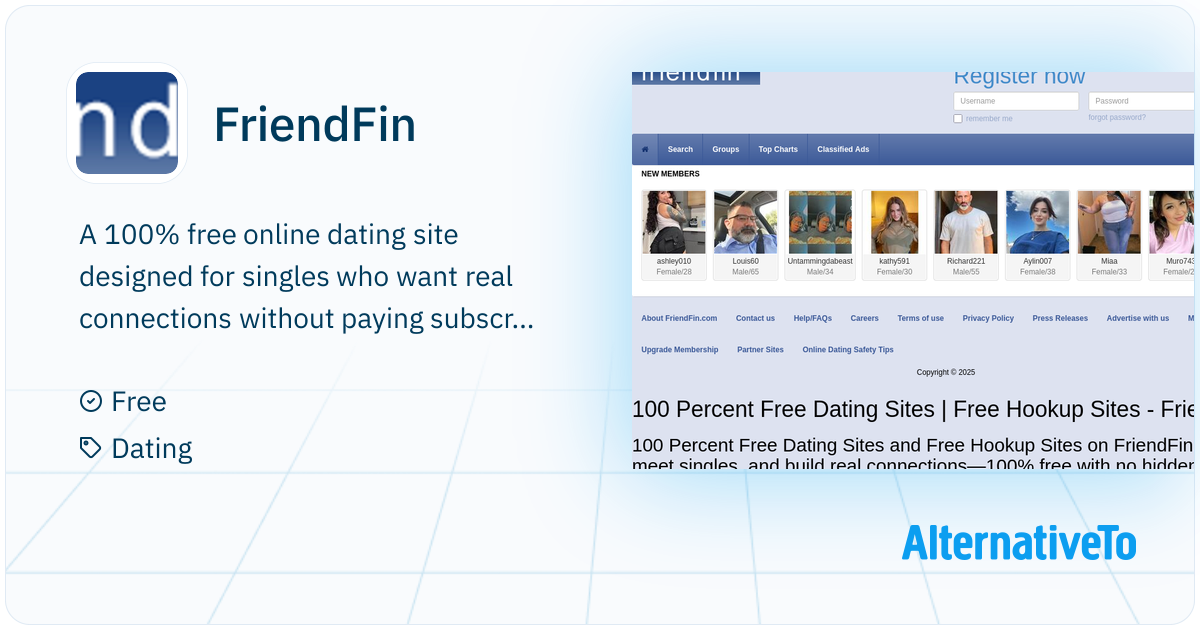 FriendFin: A free dating platform for singles who want real connections ...