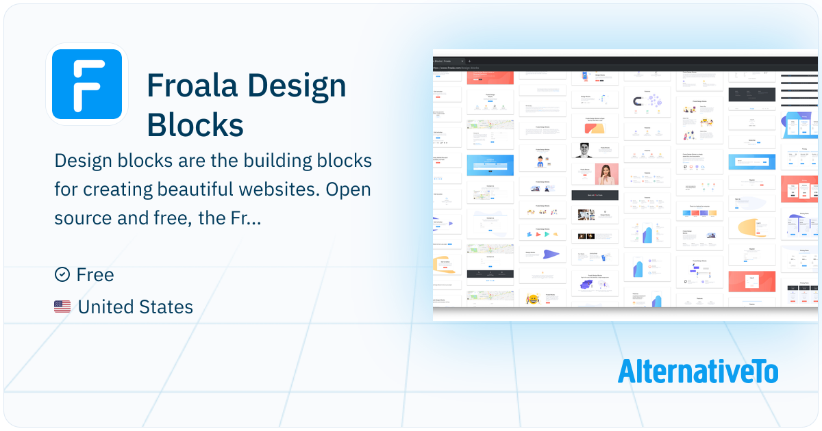 Froala Design Blocks: Free collection of responsive design blocks based ...