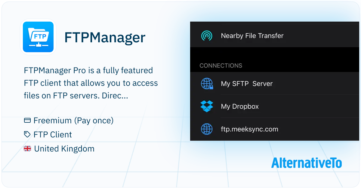 FTPManager: Pro is a fully featured FTP client | AlternativeTo
