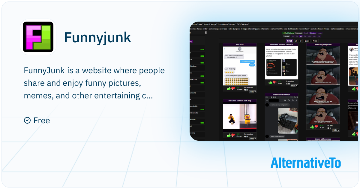 Funnyjunk: An aggregator for comedic content and memes | AlternativeTo