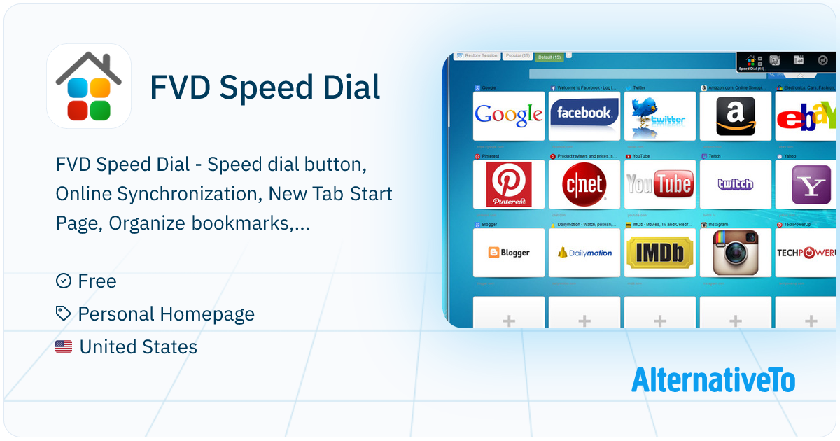 FVD Speed Dial: - Speed dial button, Online | AlternativeTo