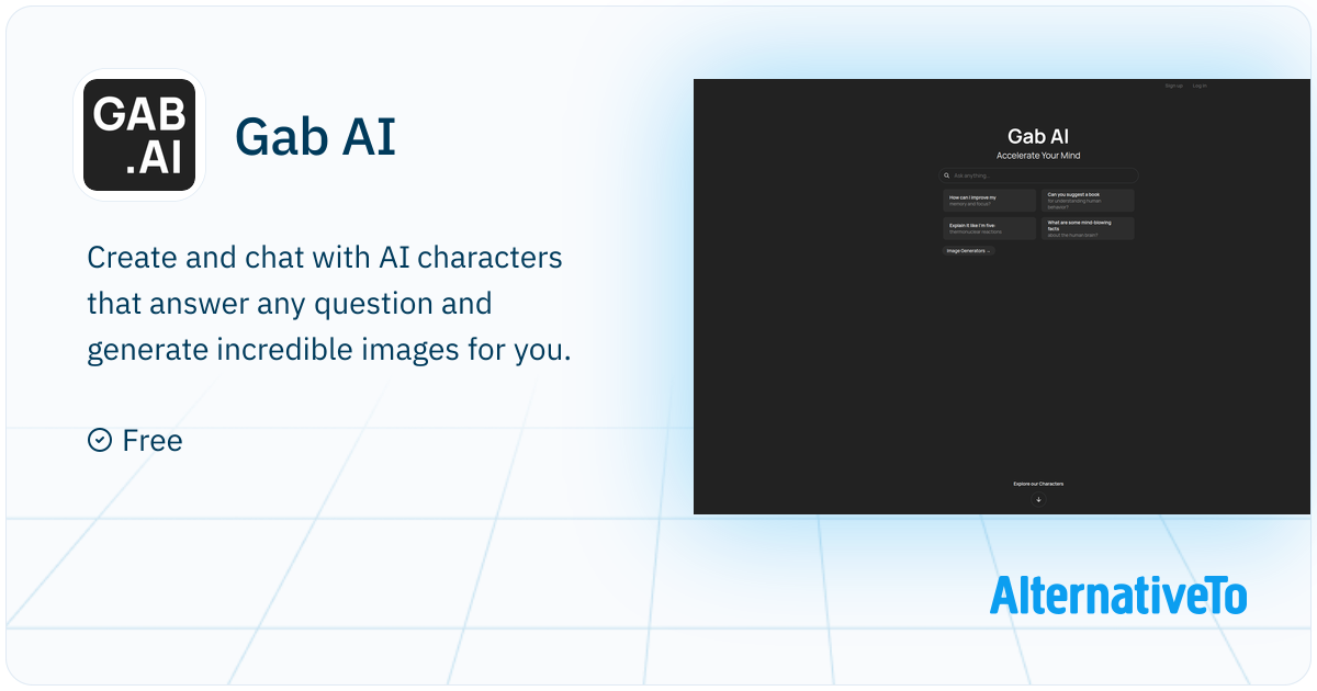 Gab AI: An uncensored and unbiased AI platform | AlternativeTo