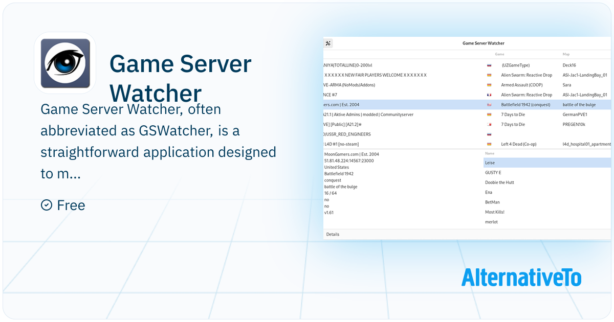 Game Server Watcher: A simple game server browser and an administrative ...