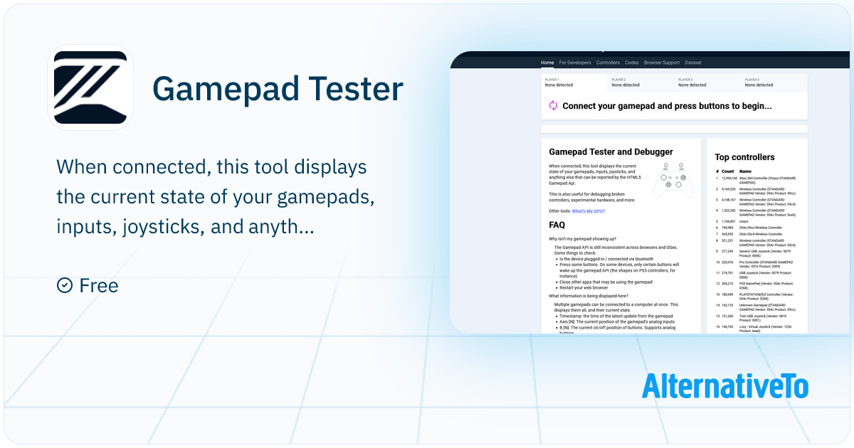 Gamepad Tester: Test the current state of a connected gamepad ...