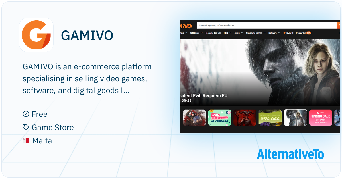 GAMIVO: Buy game codes with quick delivery | AlternativeTo