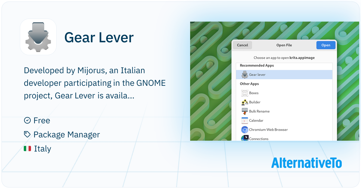 Gear Lever: The Gear Lever app is a tool that allows you to manage and ...