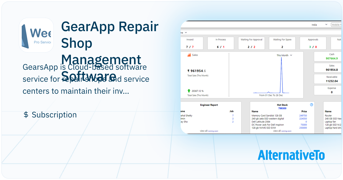 GearApp Repair Shop Management Software: Repair Shop Management Softwre ...
