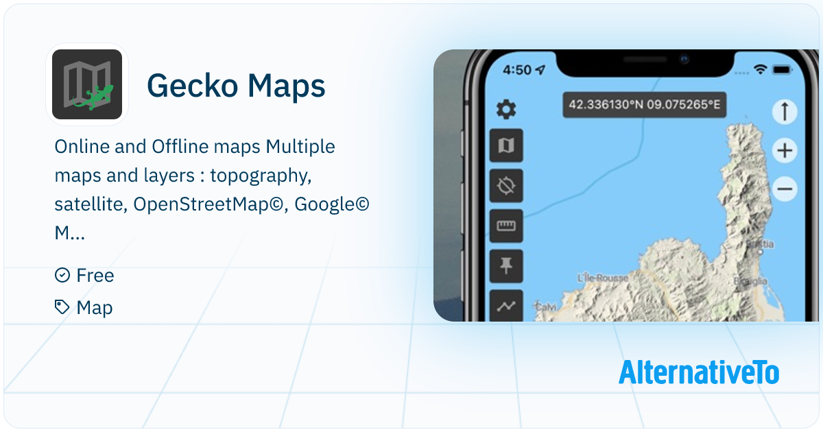 Gecko Maps: Free maps and GPS location for outdoor sports or military ...