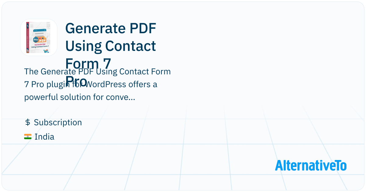 Generate PDF Using Contact Form 7 Pro: The Generate PDF Using Contact ...