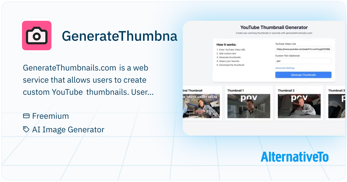 GenerateThumbnails.com: GenerateThumbnails | AlternativeTo