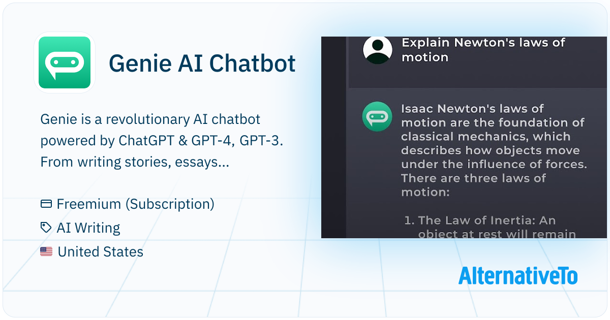 Genie AI Chatbot: Genie is a revolutionary AI chatbot powered by ...