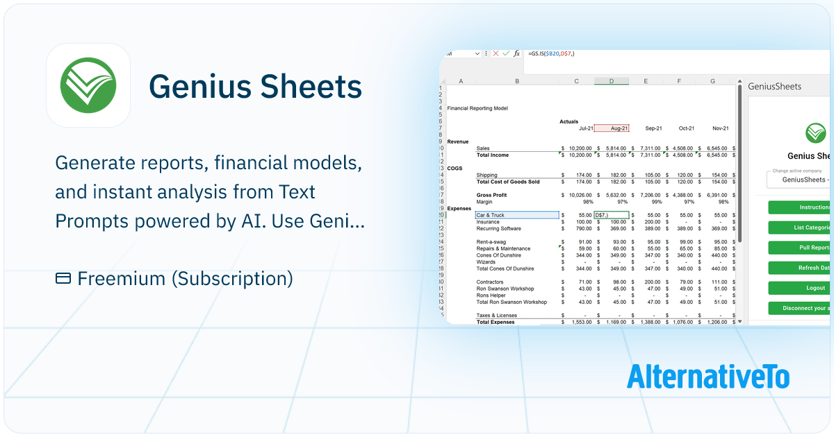 Genius Sheets: Generate reports, financial models, and instant analysis ...