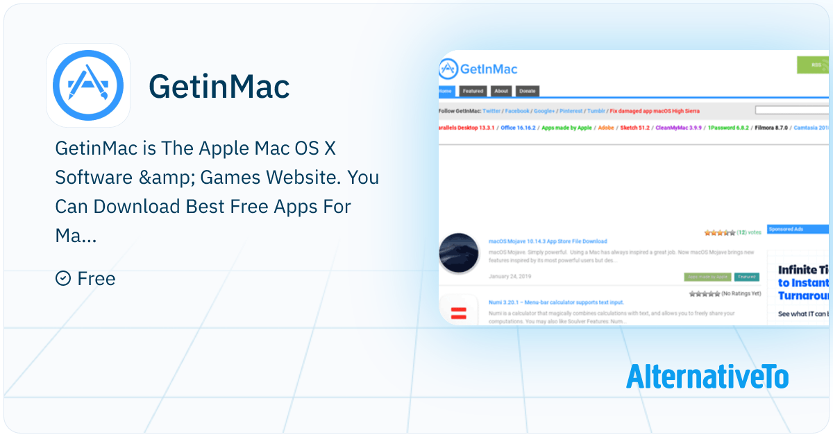 GetinMac: Mac application sharing site. You are free to download any ...