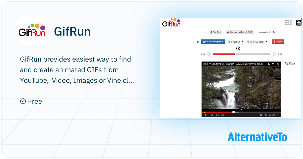 GifRun: Provides easiest way to find and create | AlternativeTo