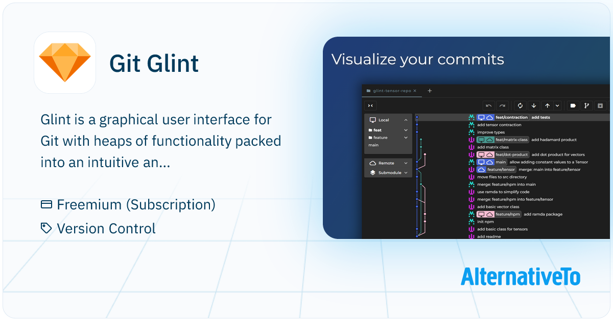 Git Glint: Glint is a graphical user interface for Git with | AlternativeTo