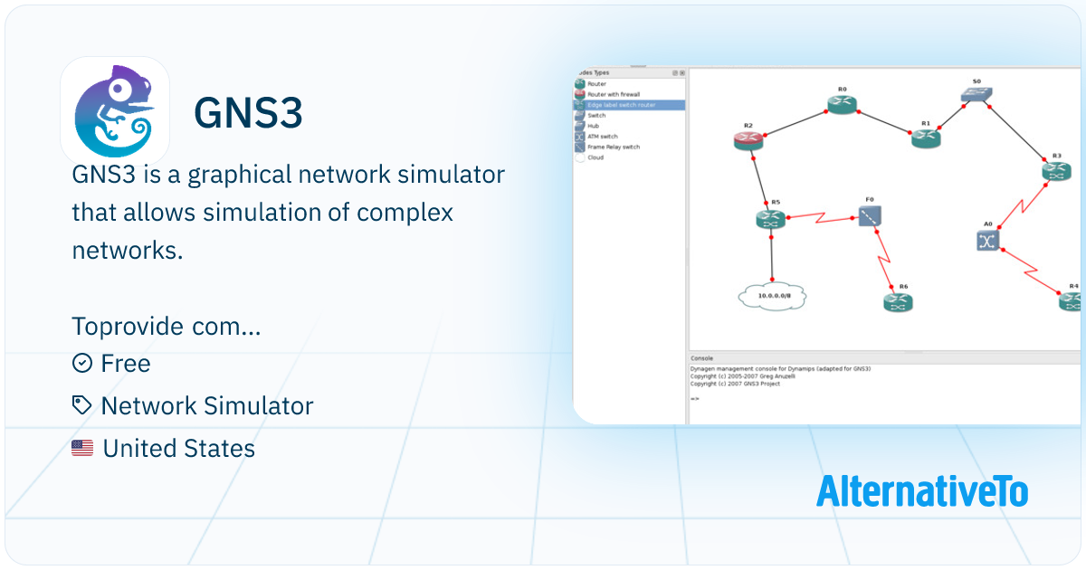 GNS3: Graphical network simulator that allows | AlternativeTo