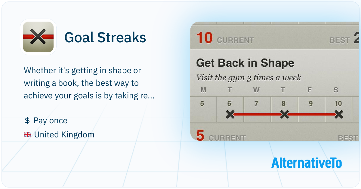 Goal Streaks: Whether it's getting in shape or writing a | AlternativeTo