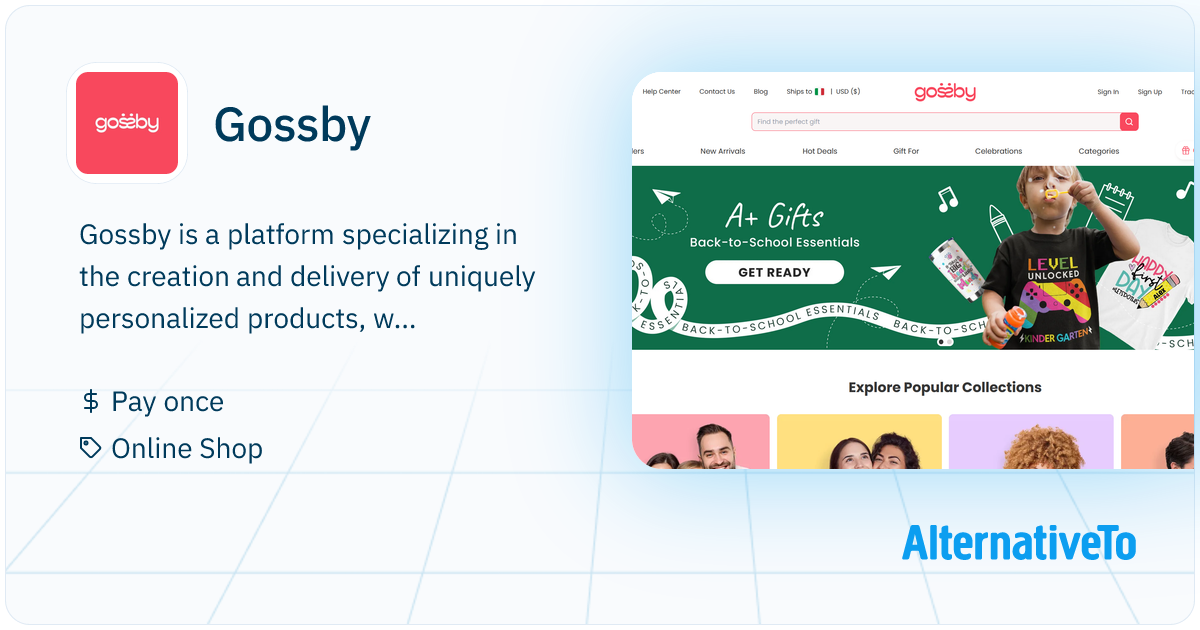 Gossby: Custom mugs and canvases with personal features | AlternativeTo
