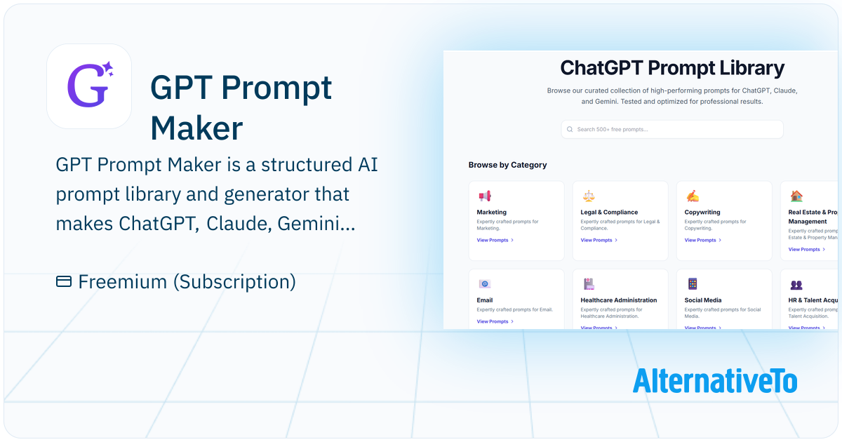 GPT Prompt Maker: Structured prompts that make every AI tool actually ...