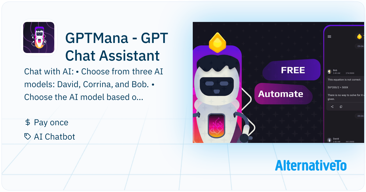 GPTMana - GPT Chat Assistant: Create your own custom chat assists to ...