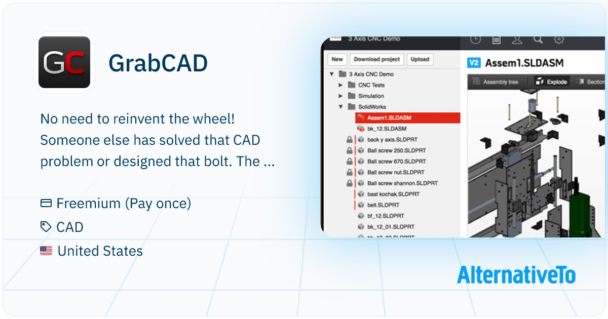GrabCAD: No need to reinvent the wheel! | AlternativeTo