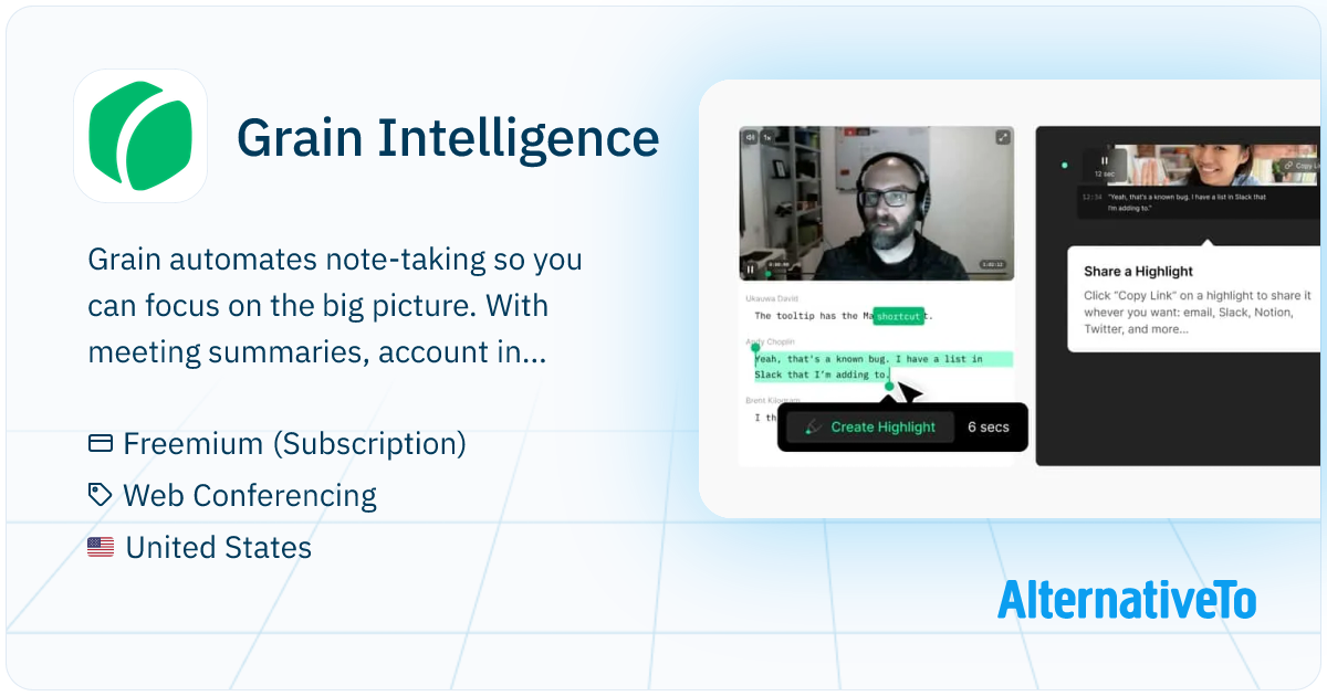 Grain Intelligence: AI meeting summaries, insights, action items, and ...