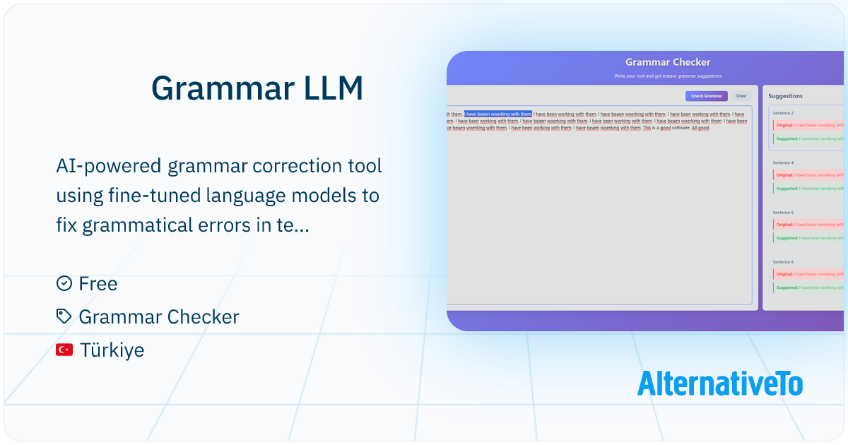 Grammar LLM: AI-powered grammar correction tool using fine-tuned ...