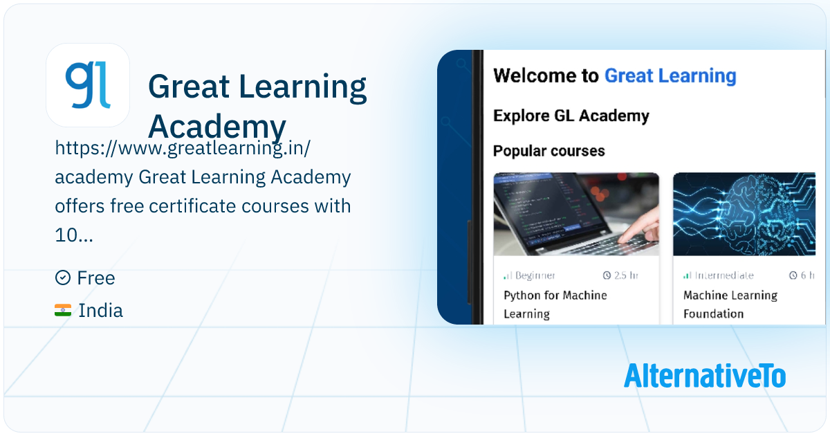 Great Learning Academy: Offers free certificate courses across 100 ...
