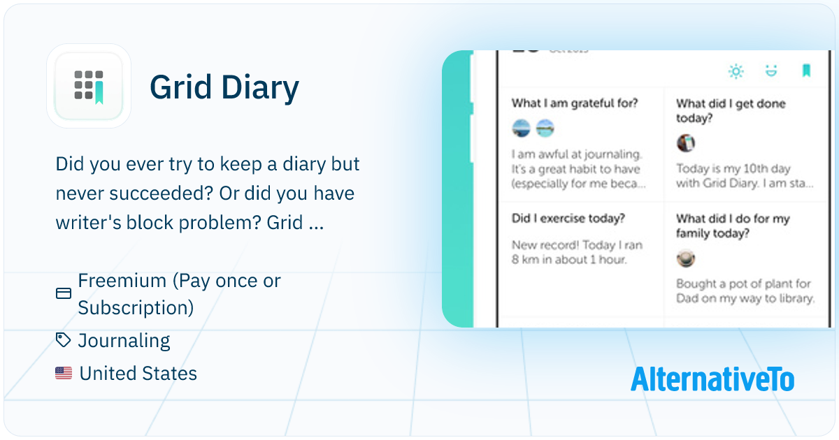 Grid Diary: The simplest app to get started with keeping a diary ...