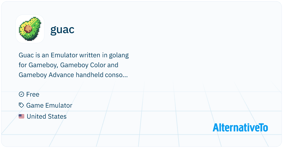 guac: GBA, GBC, DMG Emulator written in golang | AlternativeTo