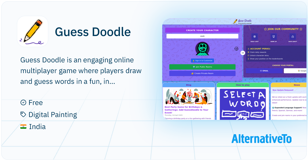 Guess Doodle: An online multiplayer game where players draw and guess ...