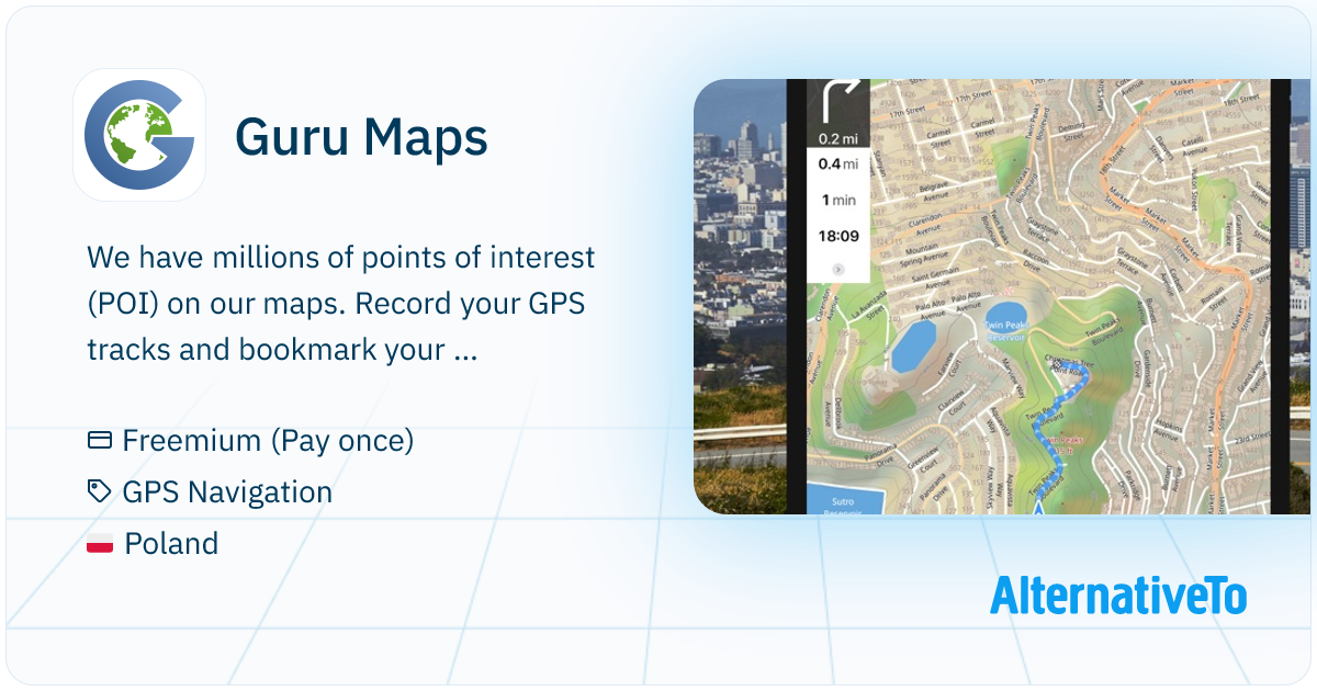 Guru Maps: Offline maps, turn-by-turn navigation, multilingual search ...