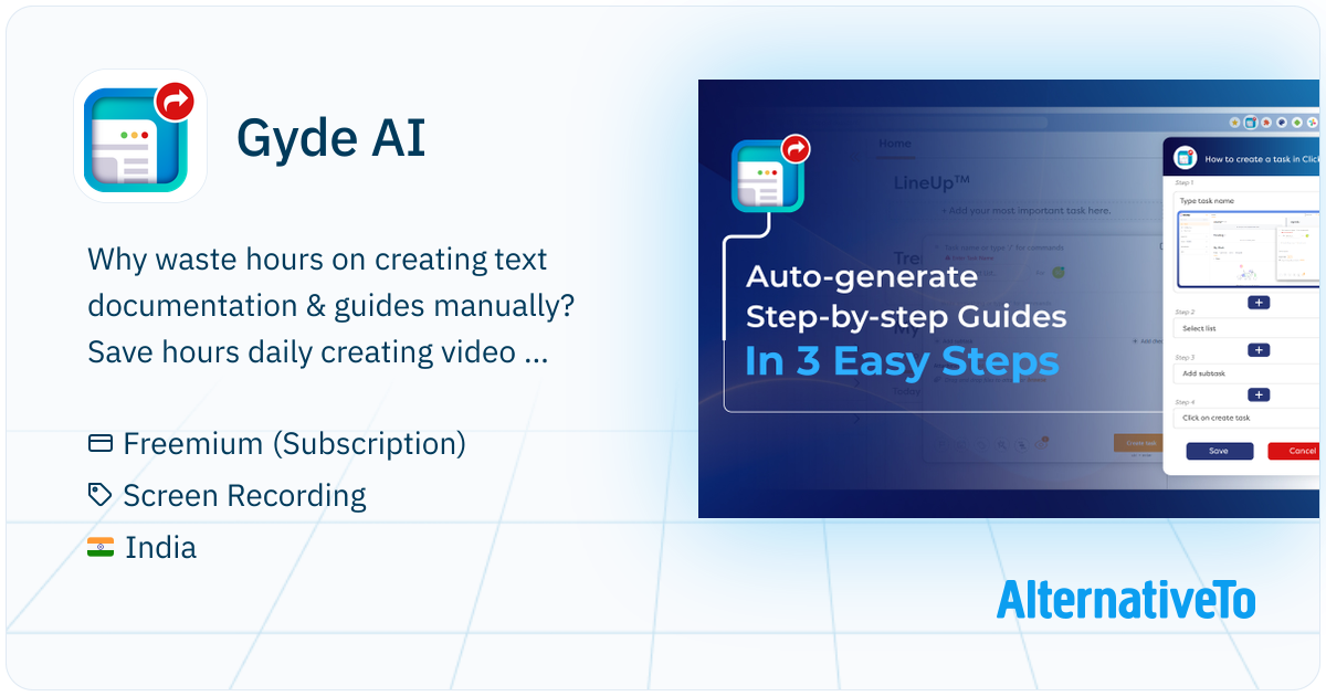 Gyde AI: Save hours daily by instantly auto-generating & sharing step ...