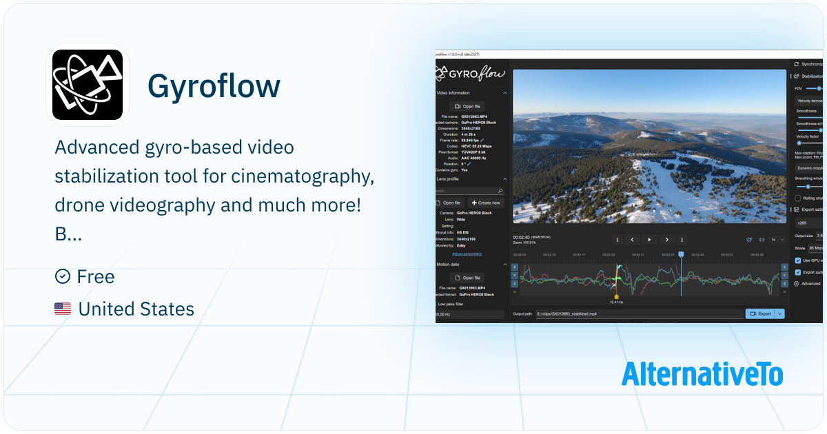 Gyroflow: Advanced gyro-based video stabilization tool for | AlternativeTo