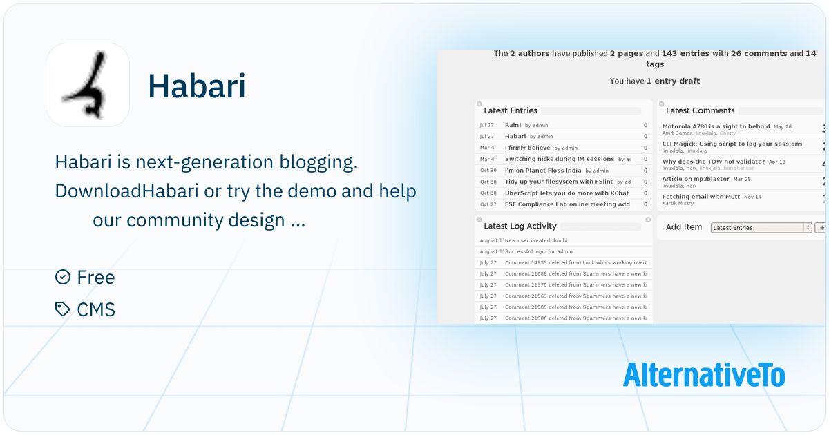 Habari: Is next-generation blogging | AlternativeTo