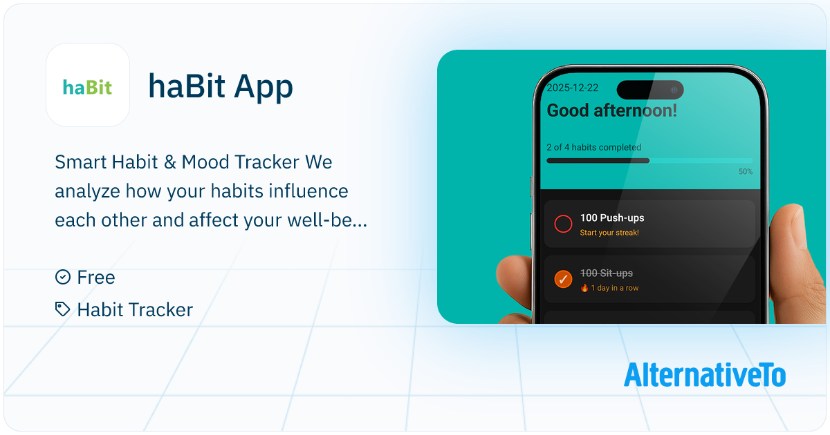 haBit App: HaBit analyzes how your habits affect each other and your well-being. | AlternativeTo