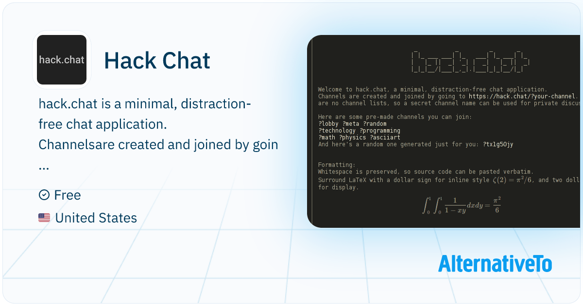 Hack Chat: Hack | AlternativeTo