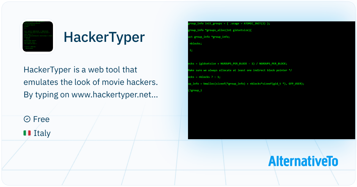 HackerTyper: Web app showing fake code to mimic movie hacker screens ...