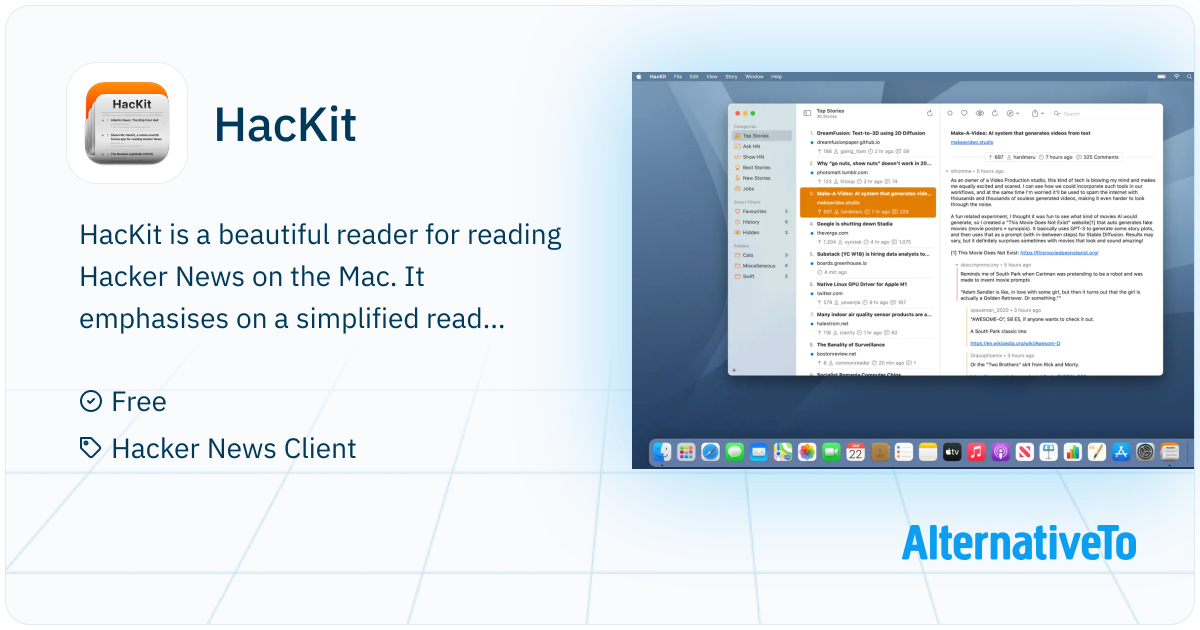 HacKit: Beautiful reader for reading Hacker | AlternativeTo