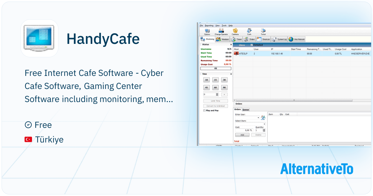 HandyCafe: Free Internet Cafe Software - Cyber Cafe | AlternativeTo