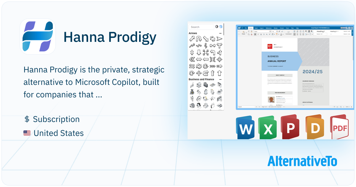 Hanna Prodigy: A private alternative to Microsoft Copilot. | AlternativeTo