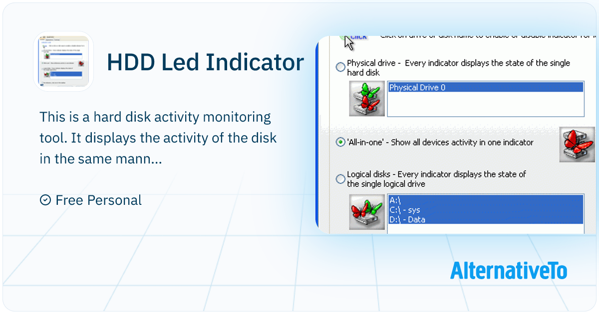 HDD Led Indicator: This is a hard disk activity monitoring tool ...
