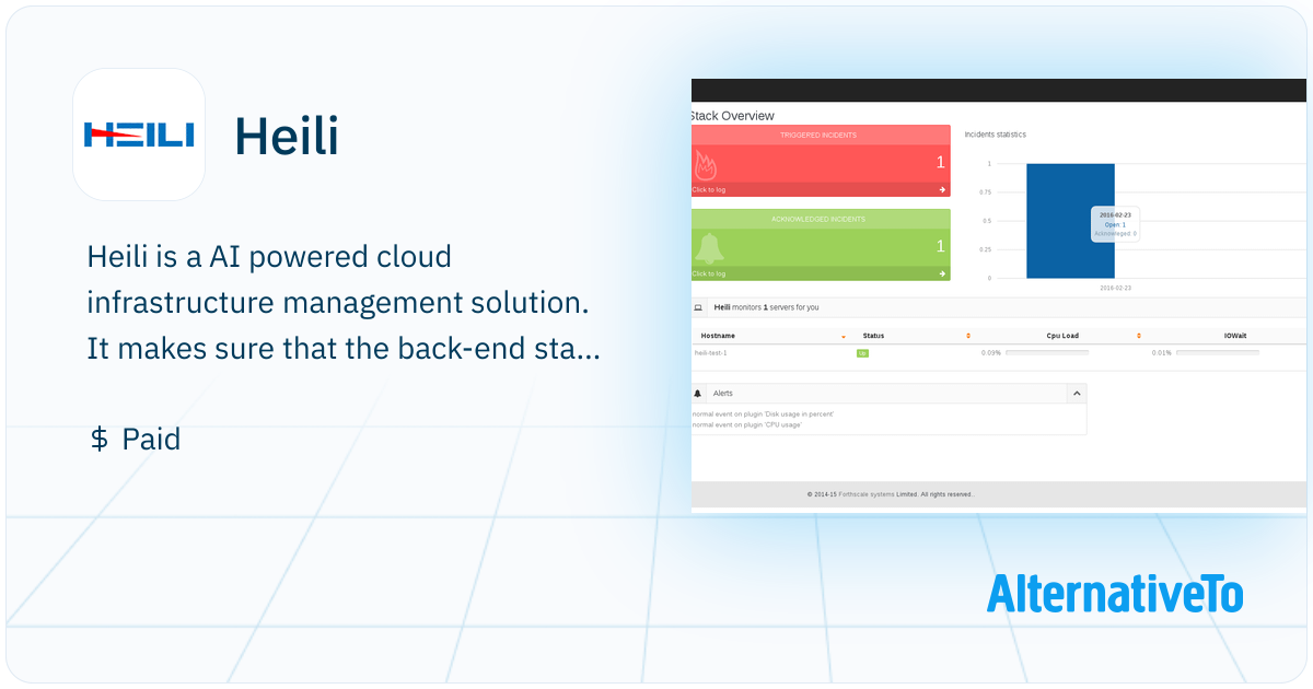 Heili: AI powered, hassle free site reliability | AlternativeTo