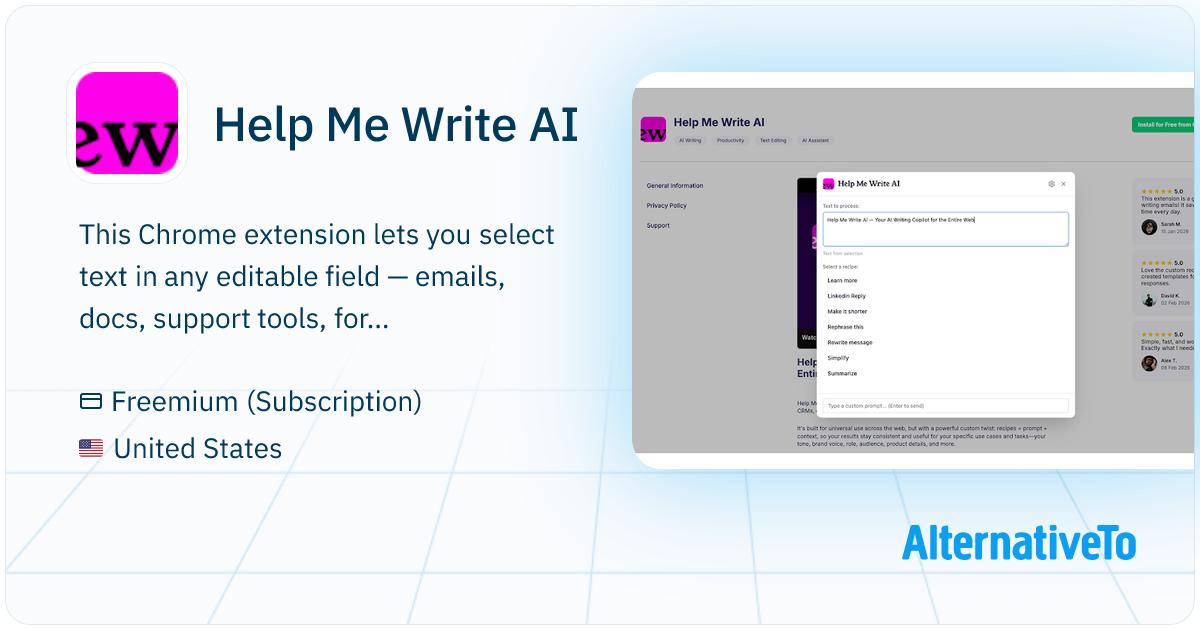 Help Me Write AI: AI copilot assistant that helps you write and edit ...