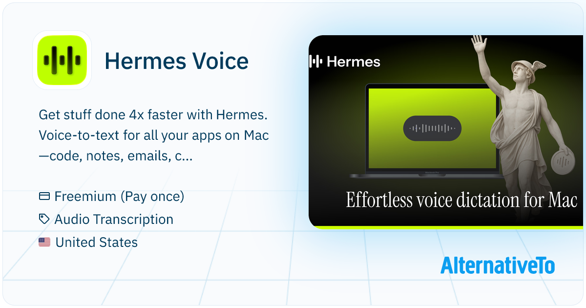 Hermes Voice: Offline Mac voice-to-text, 100+ languages, private, fast ...