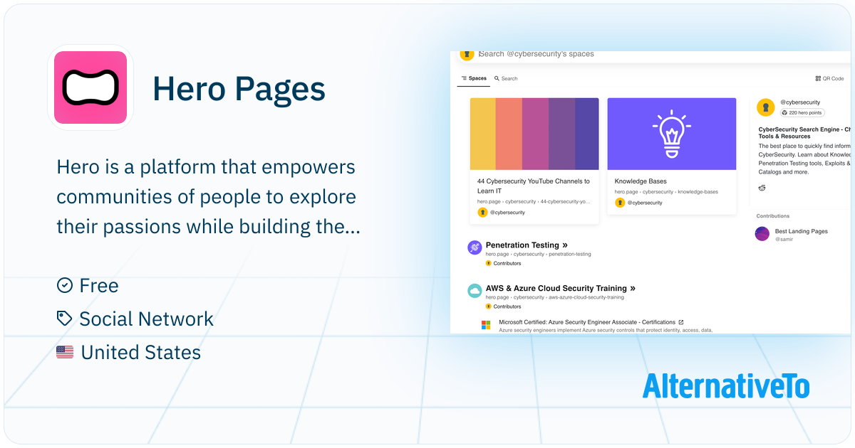 Hero Pages: Hero is a platform that empowers communities of | AlternativeTo