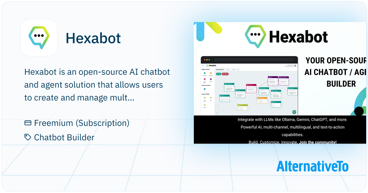Hexabot: Open-source AI chatbot / agent builder | AlternativeTo