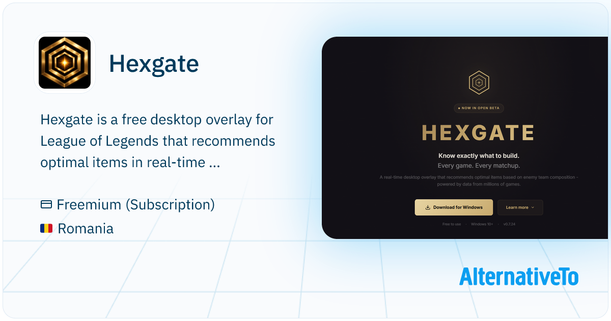 Hexgate: Real-time item recommendation overlay for League of Legends ...